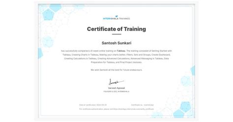 Santosh Sunkari On Linkedin Successfully Completed The Tableau