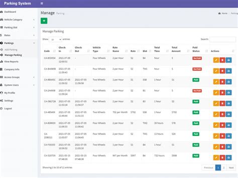 Parking Management System In Php Codeigniter With Source Code