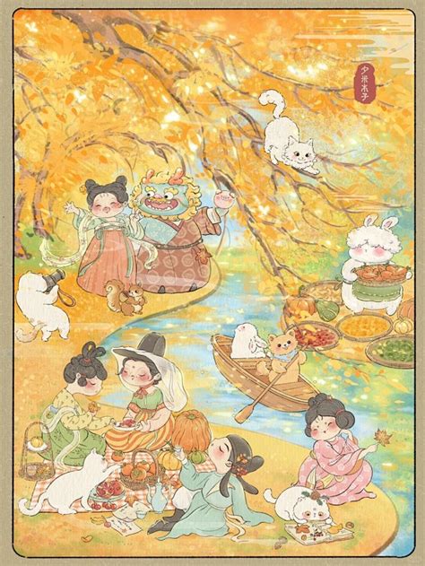 陪你走过春夏秋冬 四季合集原创国风插画 5 Ponyo 夕米木子 来自小红书网页版