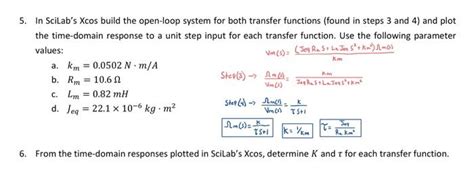 km 5 in scilab s xcos build the open loop system for