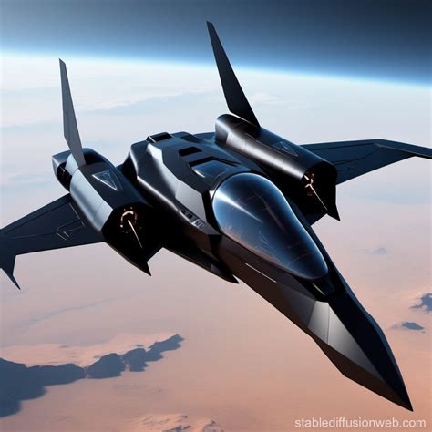 Sleek Ion Powered Futuristic Fighter Craft Stable Diffusion Online