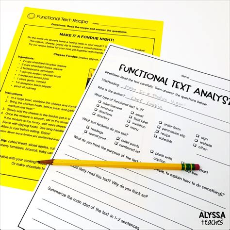 Teaching Functional Text In The Upper Grades Alyssa Teaches