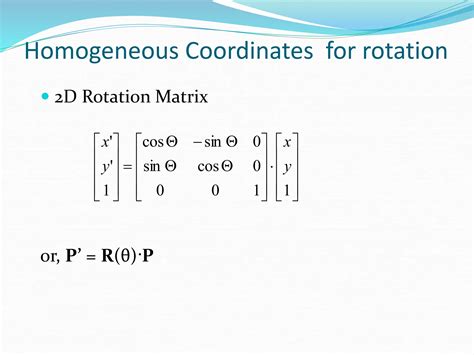 2dtransformatiomcomputer Graphics 2d Translation Rotation And Scaling