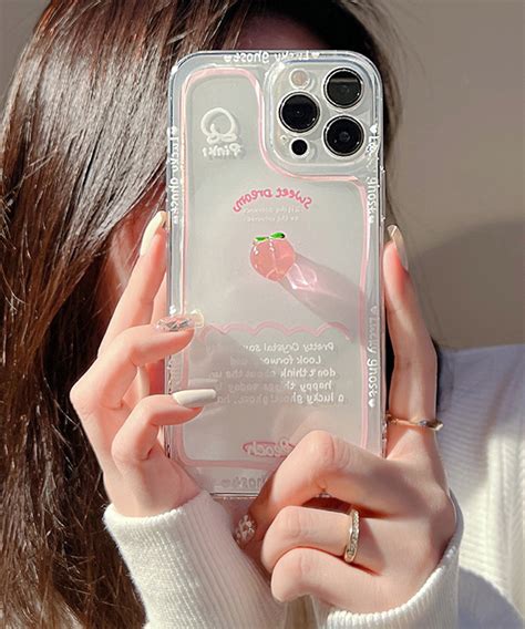 🚀당일발송 아이폰 복숭아 피치 파츠 투명 실리콘 젤리 귀여운 유니크 하이틴 키치 핸프폰 휴대폰 애플 폰 11 프로 12 13 미니 14 15 16 프로맥스 케이스 아이폰