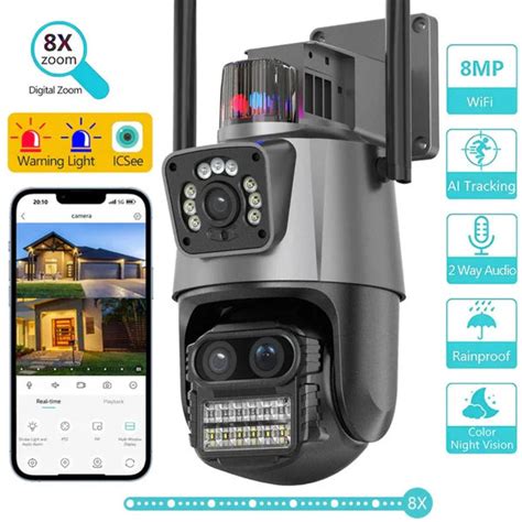 Sigurnosna 4k Dual Kamera Za Video Nadzor Sa Ai Detekcijom I Sirenom 8