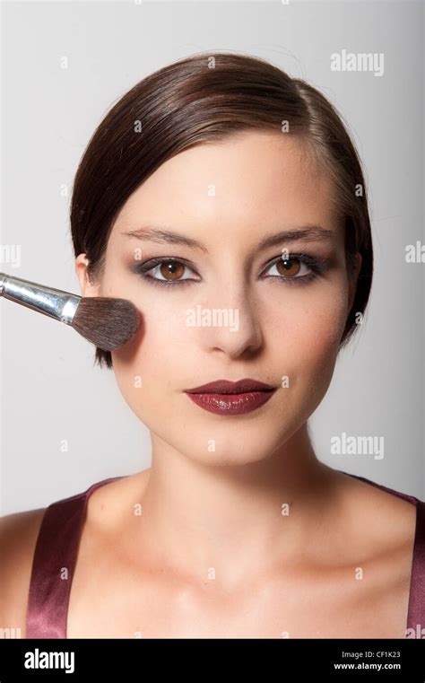 Step By Step Make Up Female Short Brunette Hair Wearing Brown