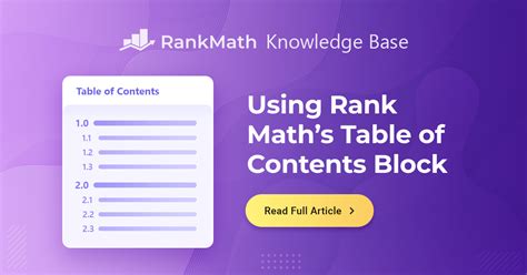How To Add Rank Maths Table Of Contents Block Rank Math