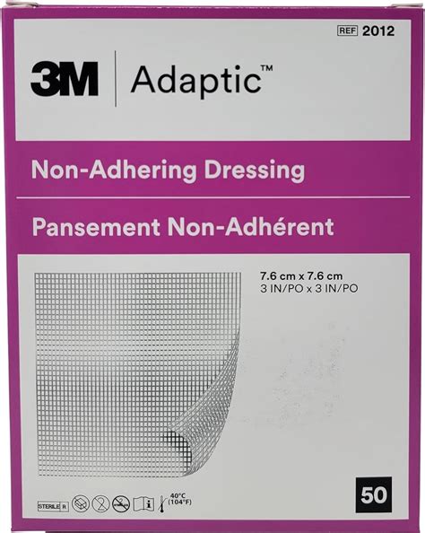 Adaptic Non Adherent Dressing 3 X 3 Box Of 50 Health