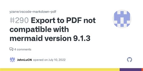 Export To PDF Not Compatible With Mermaid Version Issue Yzane Vscode Markdown Pdf