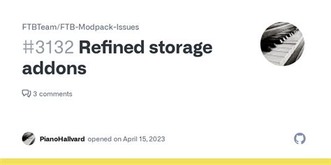 Refined Storage Addons · Issue 3132 · Ftbteamftb Modpack Issues · Github