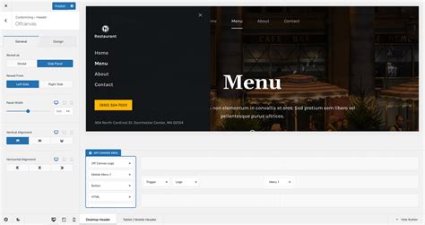 Menu Desktop Off Canvas Blocksy