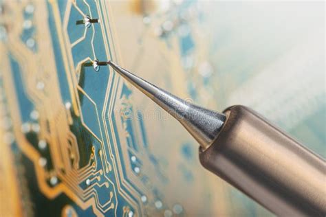 Soldering Of Electronic Circuit Board With Electronic Components Soldering Station Engineers