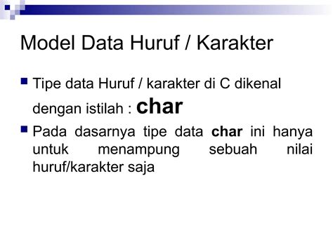Algoritma Dan Pemrograman C Tipe Datappt
