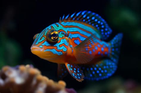 Premium Photo Beautiful Color Mandarin Fish Colorfull Mandarin Fish