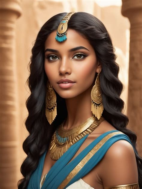 Premium Free Ai Images Beautiful Ancient Egypt Girl Smooth Hair