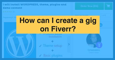 How To Create A Gig On Fiverr Sell Saas