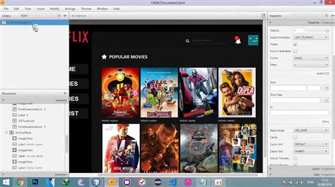 Javafx Netflix Ui Design Scene Builder And Netbeans Youtube