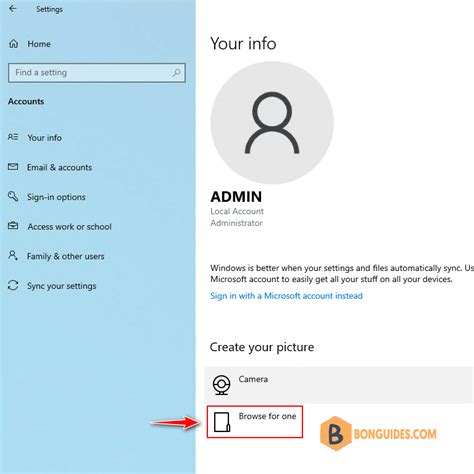How To Add Or Change Windows 10 Account Picture Profile