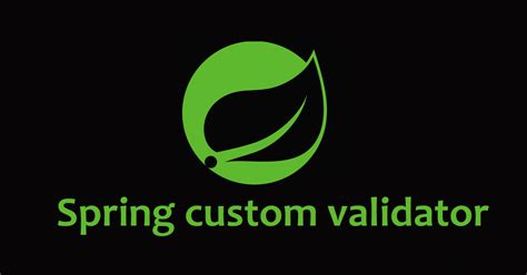 ensuring clean data custom validators in spring boot by israel