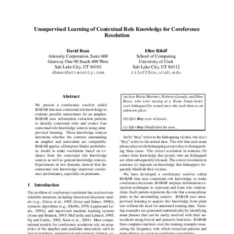 Unsupervised Learning Of Contextual Role Knowledge For Coreference