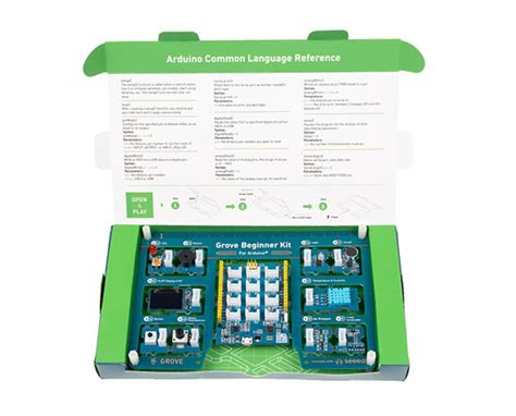 Grove Beginner Kit For Arduino All In One Arduino Compatible Board With 10 Sensors And 12