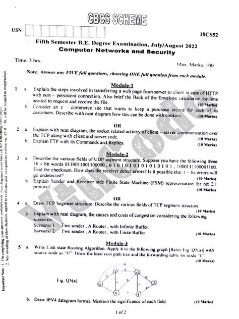 Qp 1 Pdf Transmission Control Protocol Key Cryptography