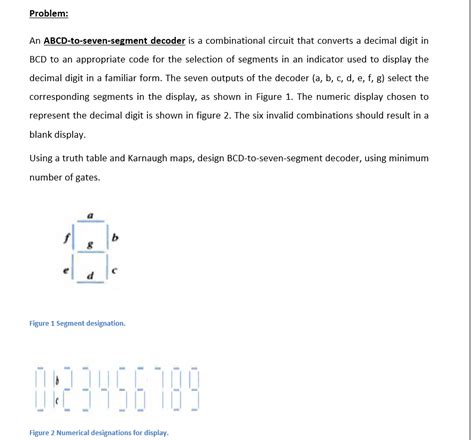 solved problem an abcd to seven segment decoder is a