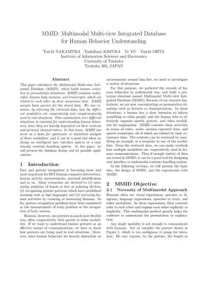 research institution traffic mmid multimodal multi view integrated database for human