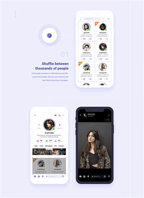 Connected2 Me Anonymous Chat Ui And Ux Concept Design Behance