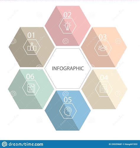Abstract Elements Infographic Hexagon Shape Data Vector Template Process Concept Step For