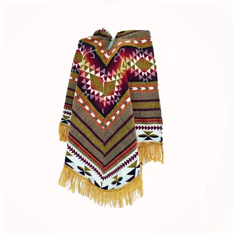 Handmade Alpaca Wool Poncho Red Native American Style Etsy