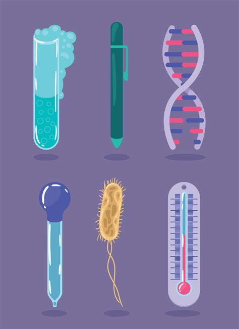 Six Science Lab Icons 10529359 Vector Art At Vecteezy