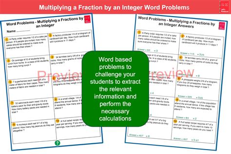 Multiplying A Fraction With A Fraction Or An Integer Teaching Resources