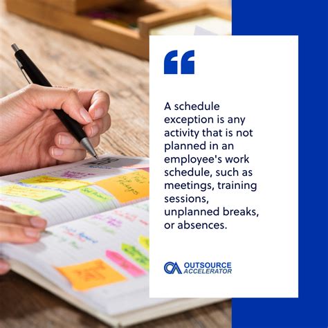 Schedule Exception Outsourcing Glossary Outsource Accelerator