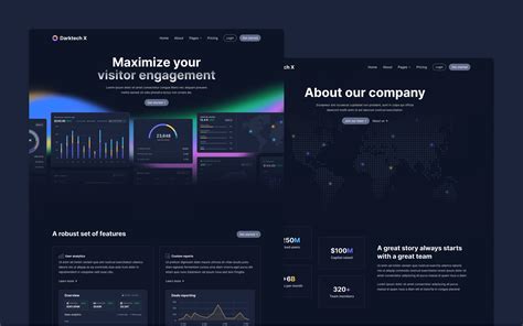 Dark Mode Webflow Template Darktech X BRIX Templates