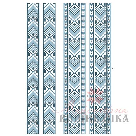 Схема для вишивання на водорозчинному флізеліні Хвиля