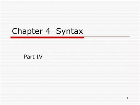 ppt chapter 4 syntax powerpoint presentation free download id 4284333