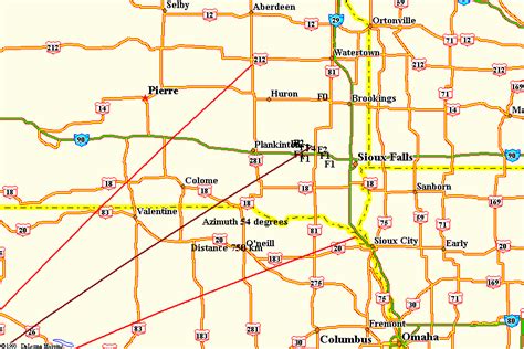 Map Showing The Infrasonic Azimuths Relative To The Tornado Locations