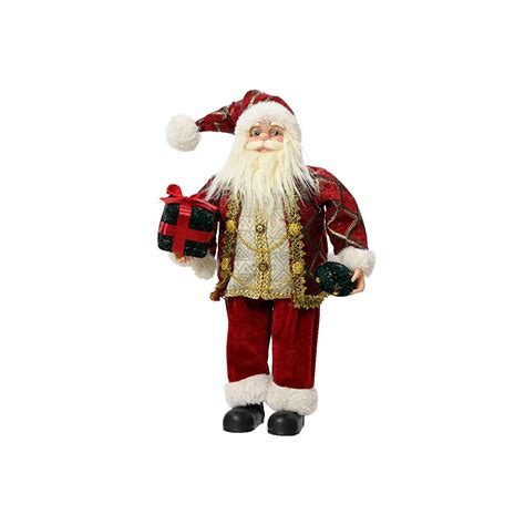 საახალწლო თოვლის ბაბუა საჩუქრით 45 სმ Kaemingk Superstore Ge