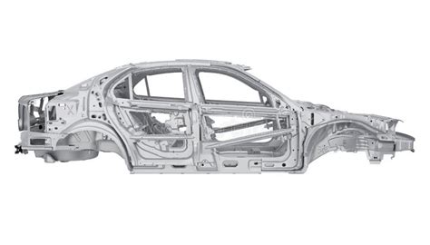 Chassis De Carro Com Estrutura Monobloco Isolado Ilustração Stock