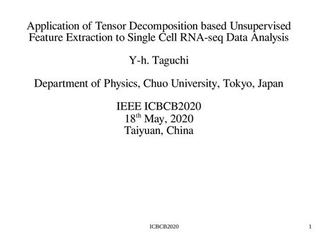 Application Of Tensor Decomposition Based Unsupervised Feature