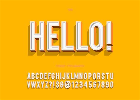 Vector Hello Bold Font 7655153 Vector Art At Vecteezy
