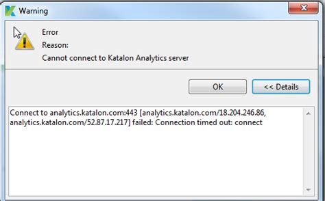 Cannot Connect To Katalon Analytics Server Bugs Report Katalon Community
