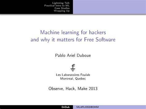 Pdf Machine Learning For Hackers And Why It Matters For Free › Papers