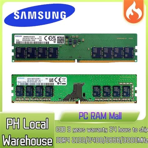 【local 24h Ship】samsung Ddr4 Ram 8gb 2133 2400 2666 3200mhz Desktop Memory For Pc Lazada Ph