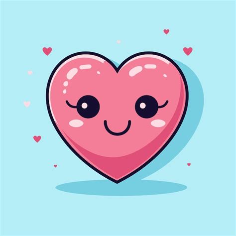 Premium Vector Cute Heart To Love Symbol Design Vector Illustration