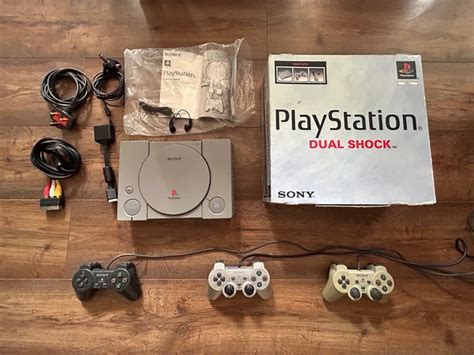 SONY PLAYSTATION PS Console In Original Box Three Controllers And Games Bundle