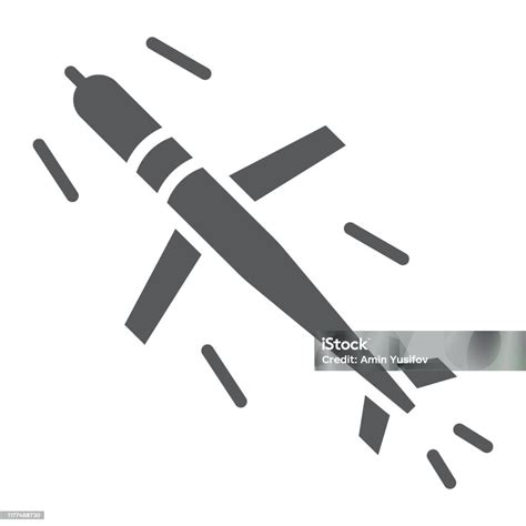 순항 미사일 문양 아이콘 군대와 힘 군사 폭탄 기호 벡터 그래픽 흰색 배경에 단단한 패턴 10에 대한 스톡 벡터 아트 및 기타