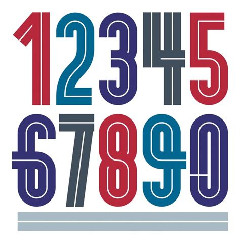 Premium Vector Modern Vector Bold Digits Funky Numerals Made With