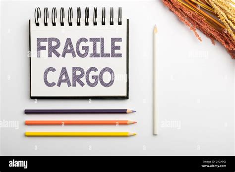 Handwriting Text Fragile Cargo Business Idea Breakable Handle With Care Bubble Wrap Glass
